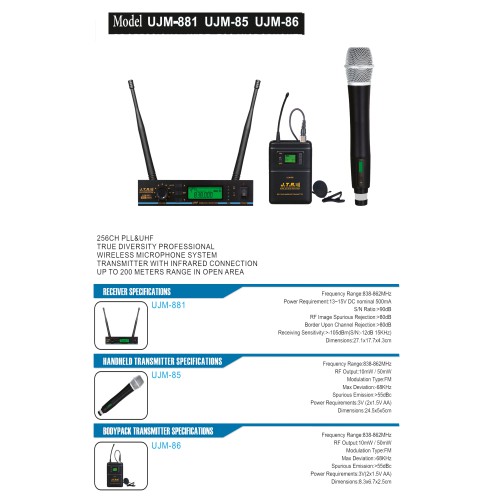 میکروفن هدمیکی – یقه ای JTR- UJM-882-86